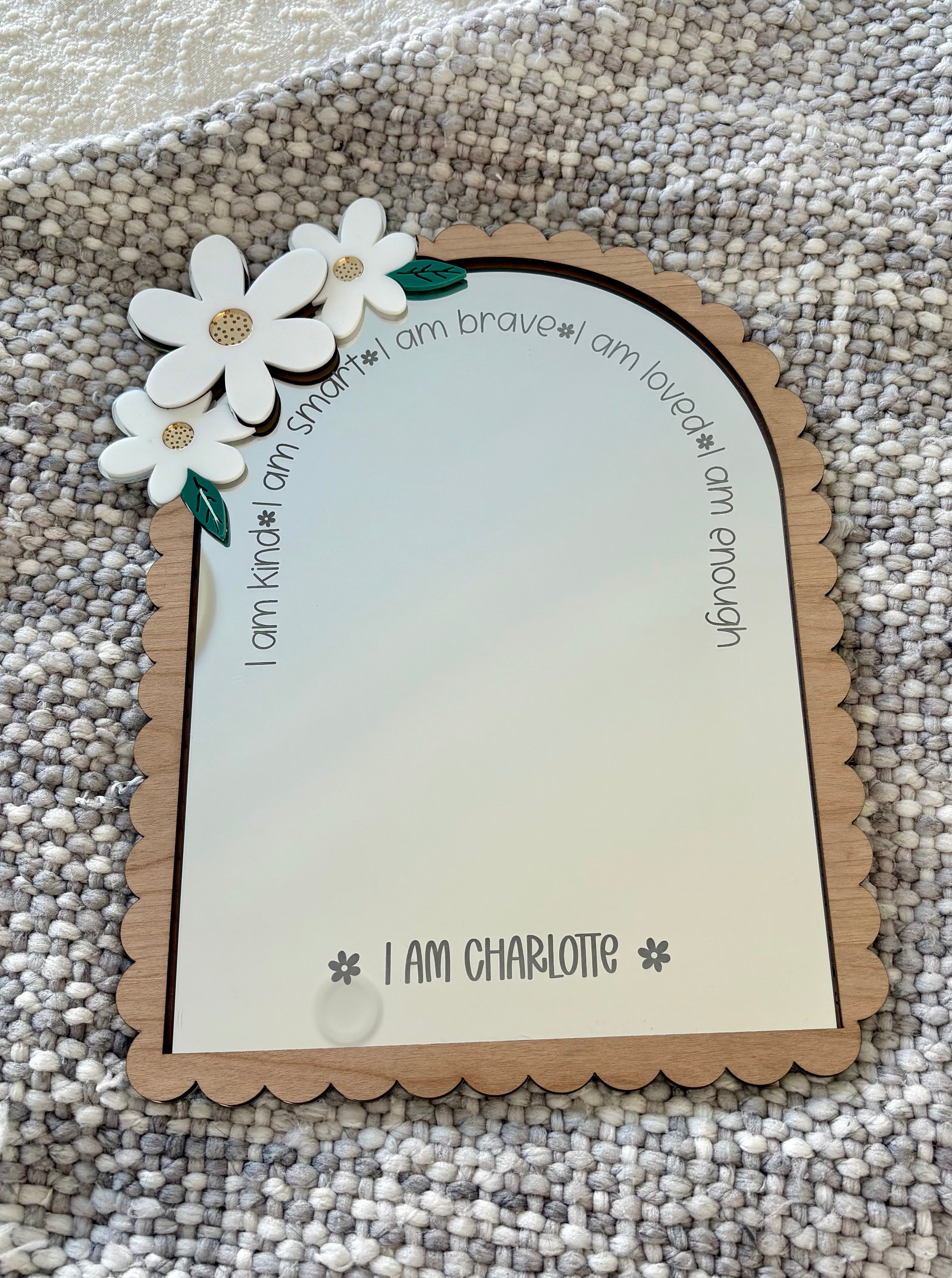 AFFIRMATION MIRROR - DAISIES – EmmyRose Designs