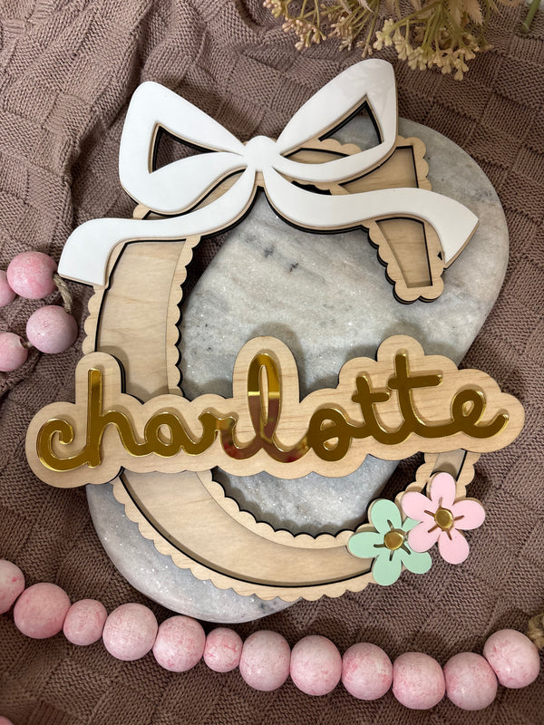 BOW & FLOWERS LETTER – EmmyRose Designs