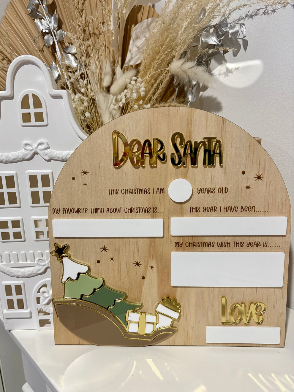 DEAR SANTA BOARD - SANTA SLEIGH – EmmyRose Designs